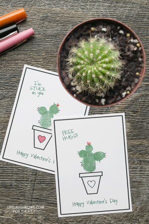 Free Printable Cactus Valentines- I'm Stuck on You - C.R.A.F.T.
