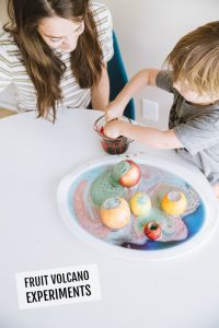 Colorful Fruit Volcano Experiment for Kids - C.R.A.F.T.
