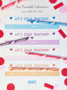 Pixy Stix Valentines- Free Printable - C.R.A.F.T.